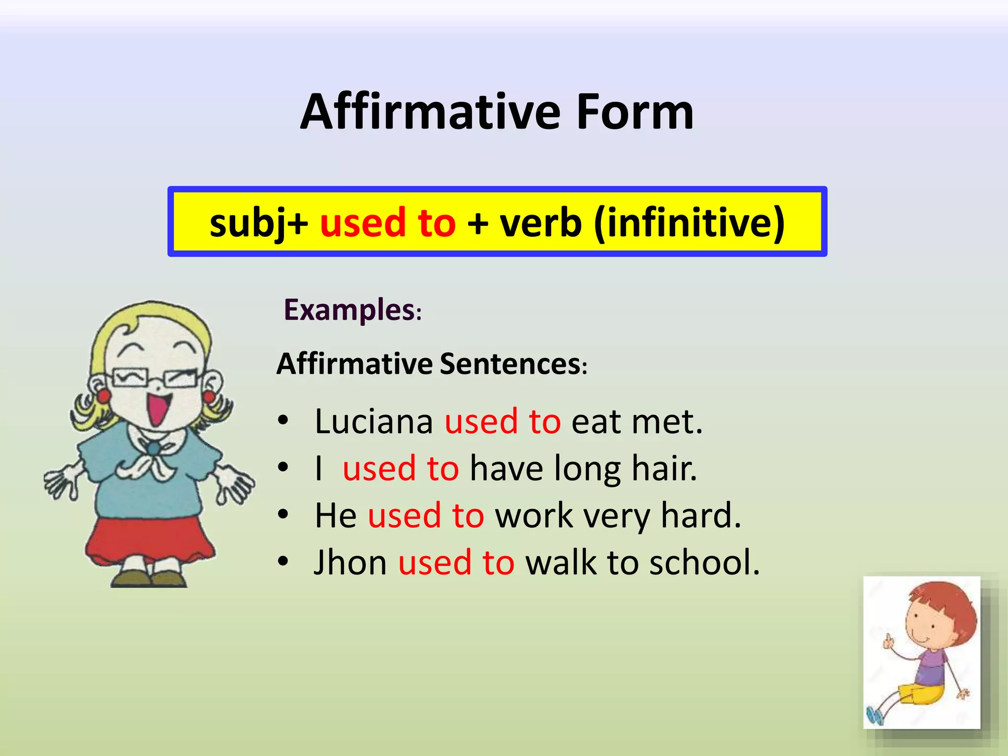 Used to (affirmative and negative) | PPTX