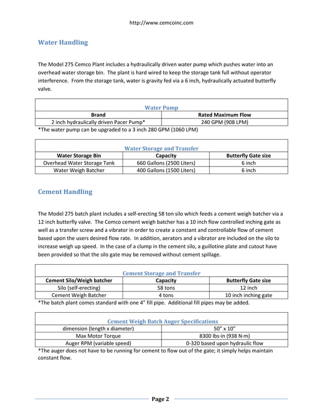 Used Cemco Model 275 for Sale | PDF