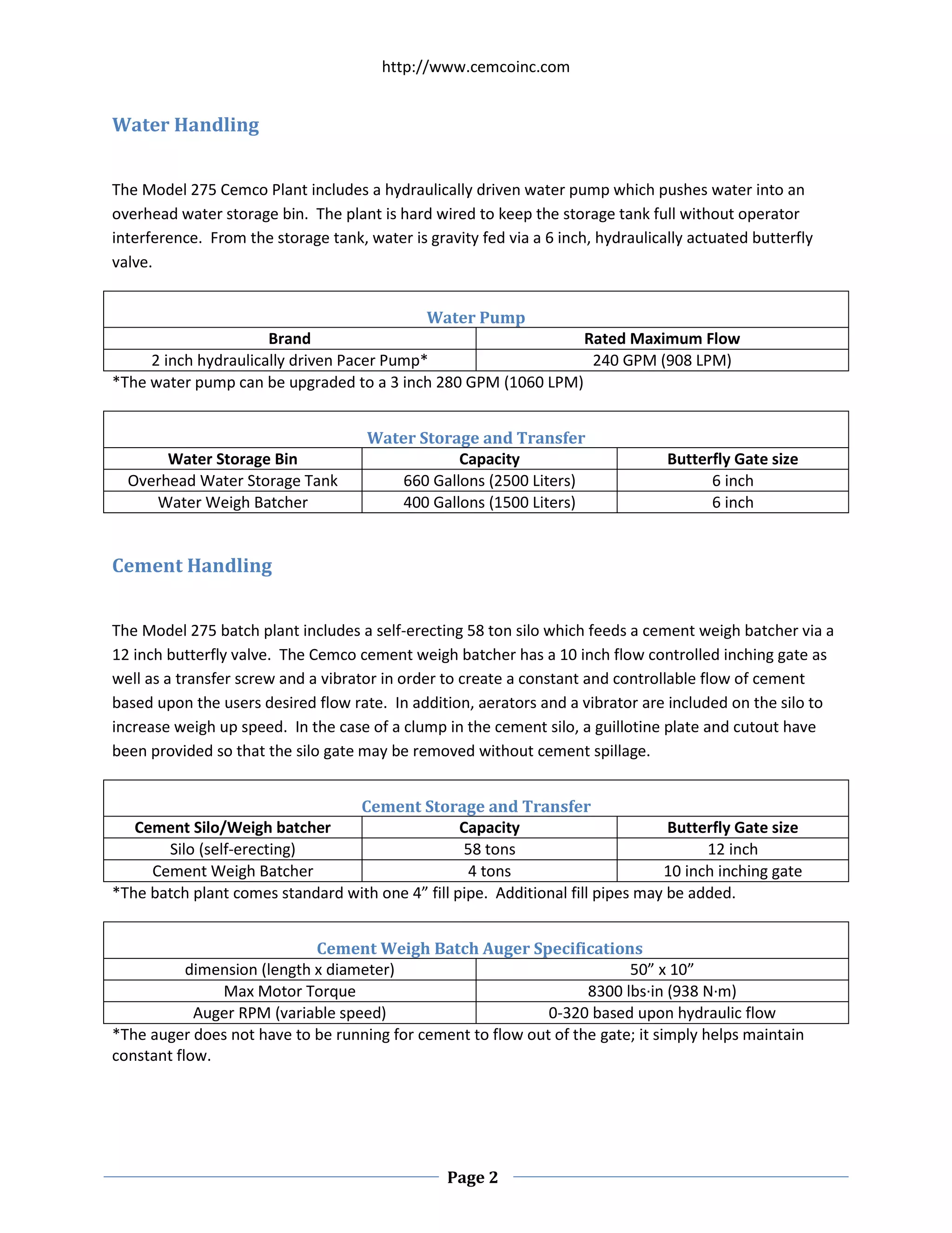 Cemco Concrete Plant Brochure | PDF