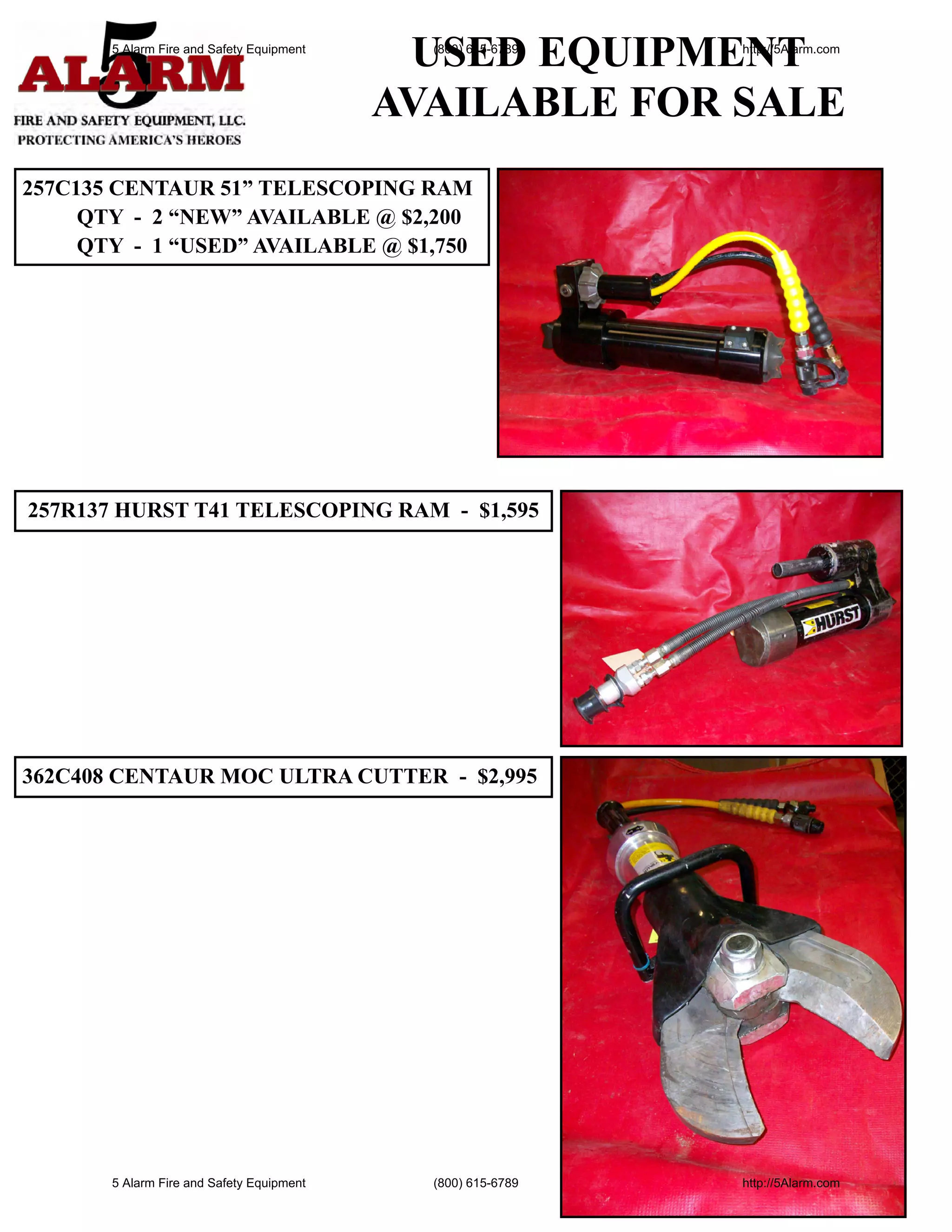Used Fire Equipment Flyer | PDF