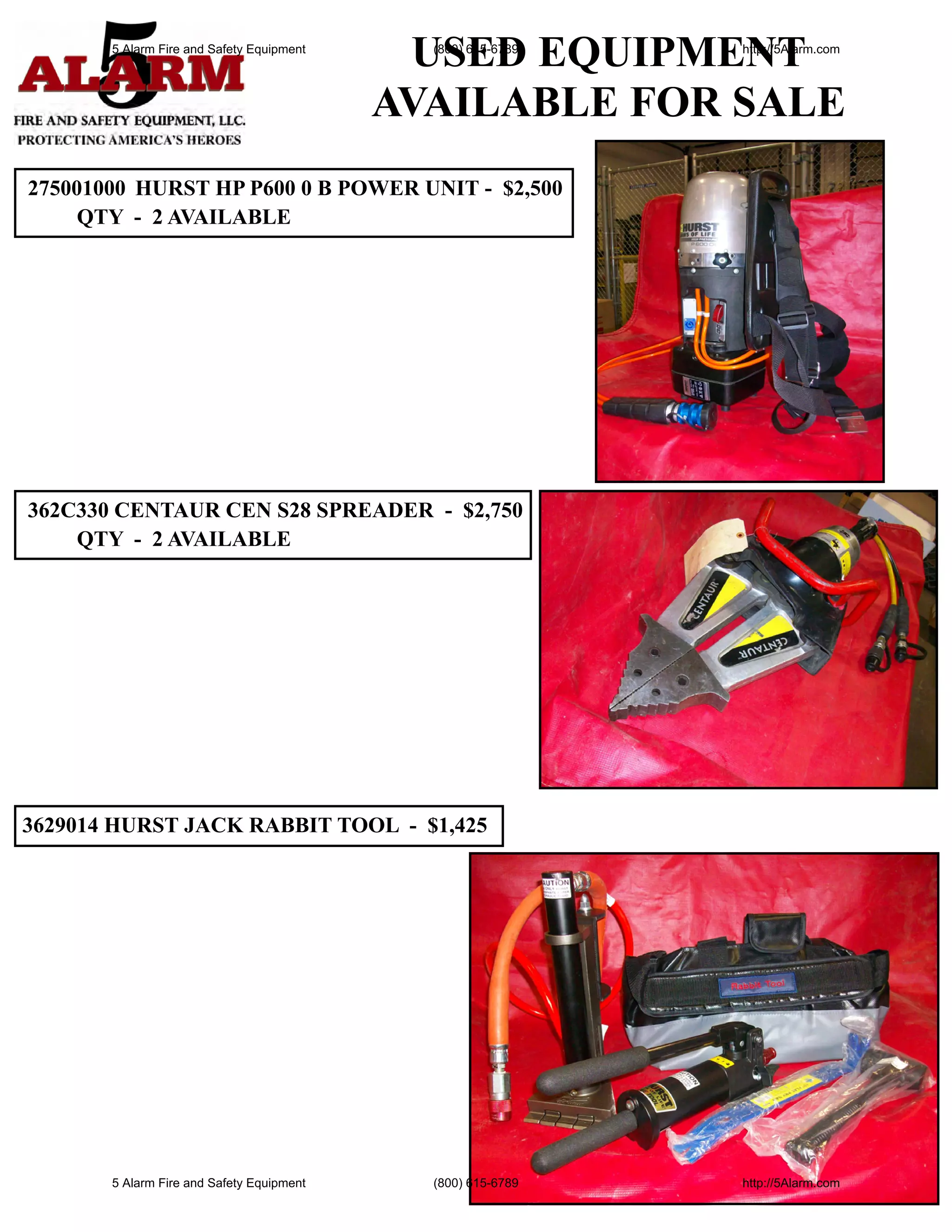 Used Fire Equipment Flyer | PDF
