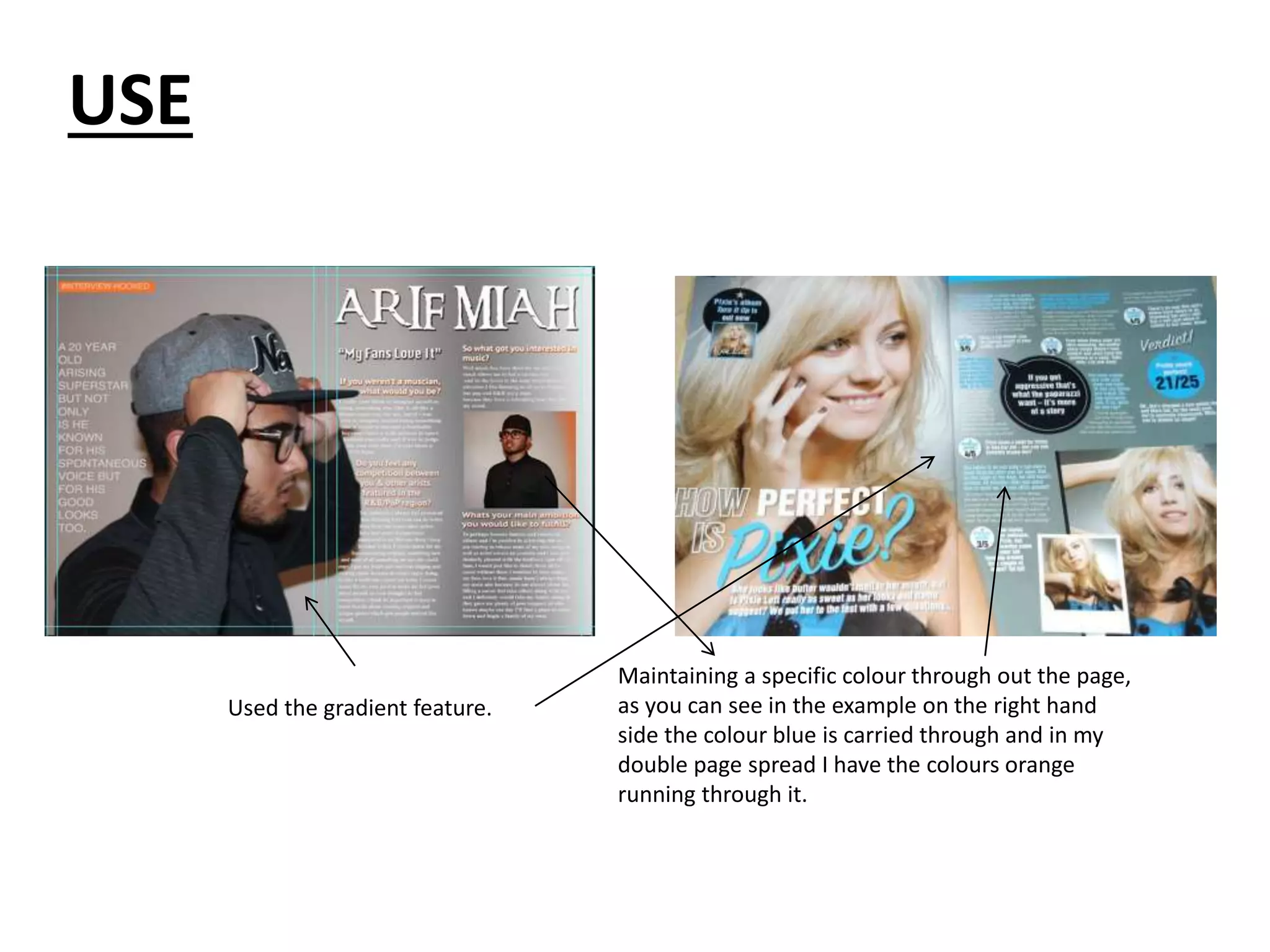 Use,develop and challenge new double page spread | PPT