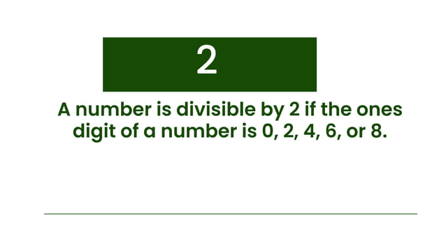 Use divisibility rules for 2, 5, and 10 to find the common factors of numbers.pptx