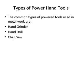 Used of power hand tools | PPT