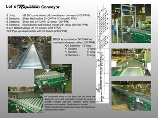Used Rapistan Conveyor Flyer | PPT