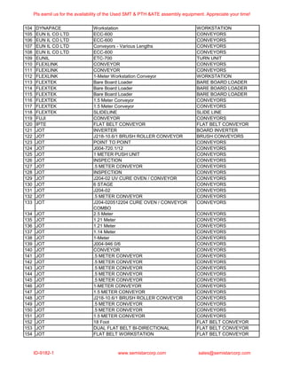 Used SMT & PTH &ATE assembly equipment inventory | PDF