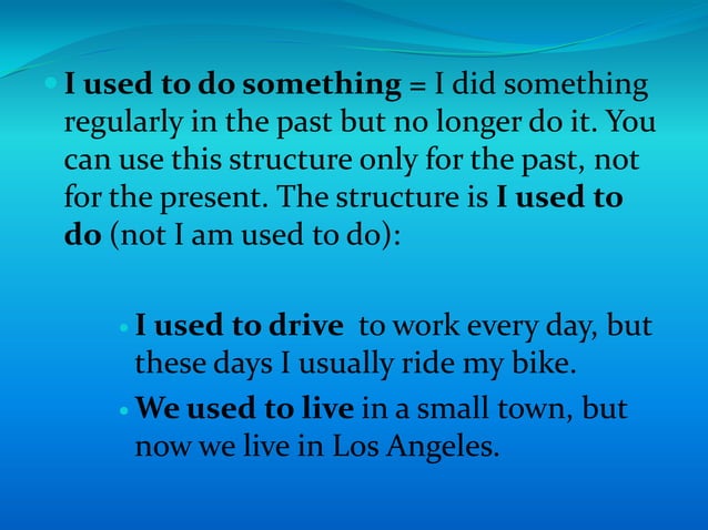 UNIVERSIDAD CENTRAL DEL ECUADOR - VIVIANA AREVALO - USED TO | PPT