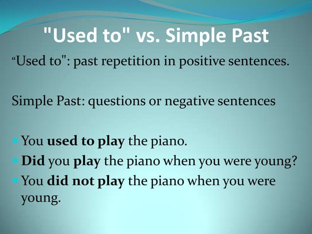 Used to | PPTX