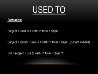 Used to Past Habit | PPTX