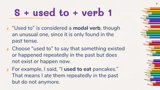 used to, be used to and get used to | PPTX