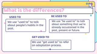 Used to - be used to - get used to | PPT