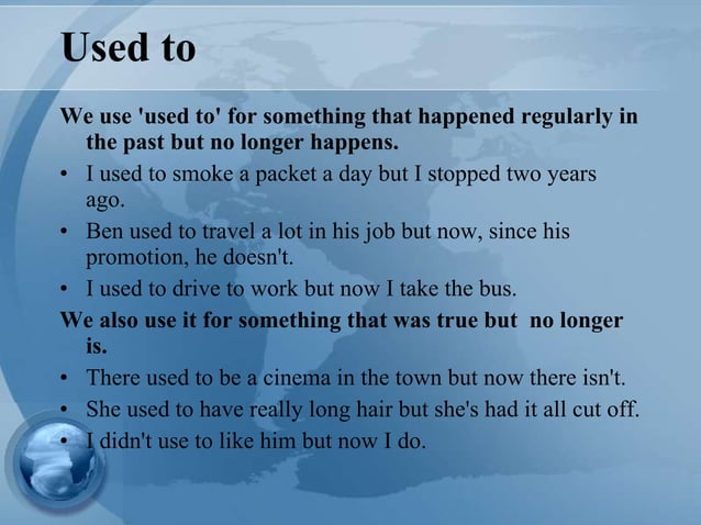 Used to, be used to | PPT