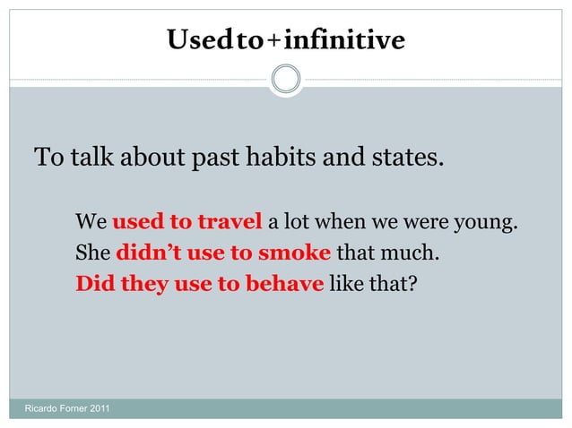 Used to, be used to | PPT