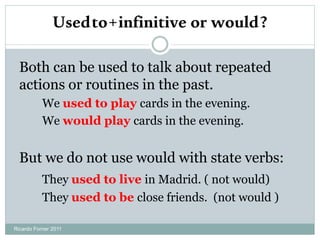 Used to, be used to | PPT