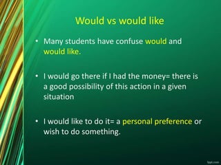 Used to, get used to be used to and would slideshare | PPSX