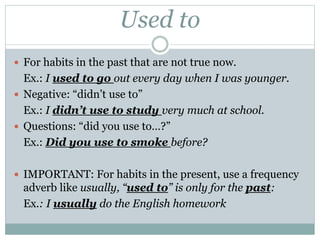 Expressions with "Used to" | PPTX