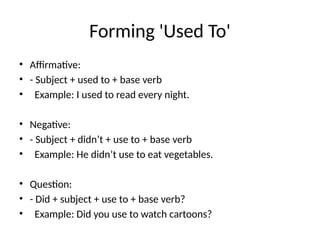 Used_To_ A1 level presentation Presentation.pptx