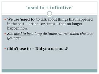 Used to vs be get used to | PPTX