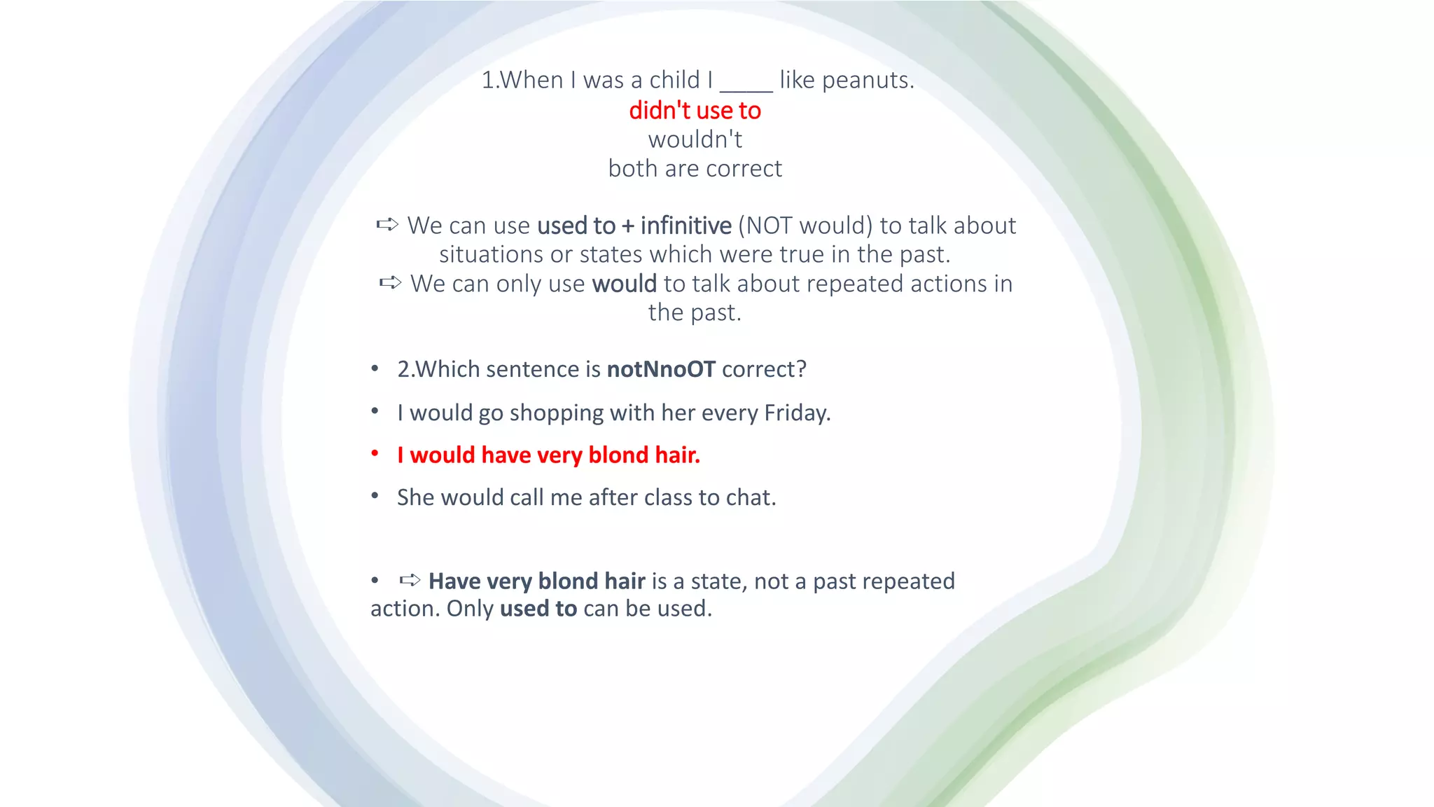Used to, Would , and Simple past PPT.pptx