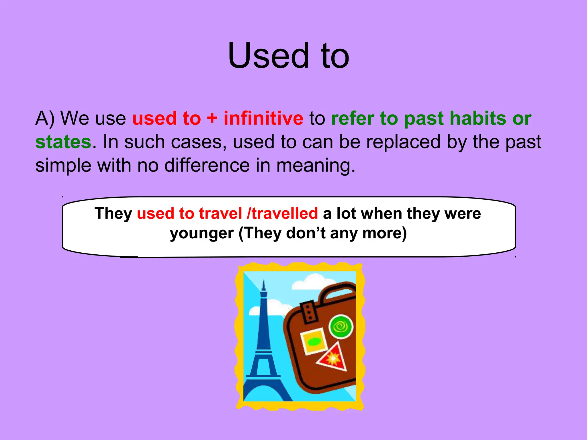Used to would vs BE USED TO AND GET USED TO.pptx