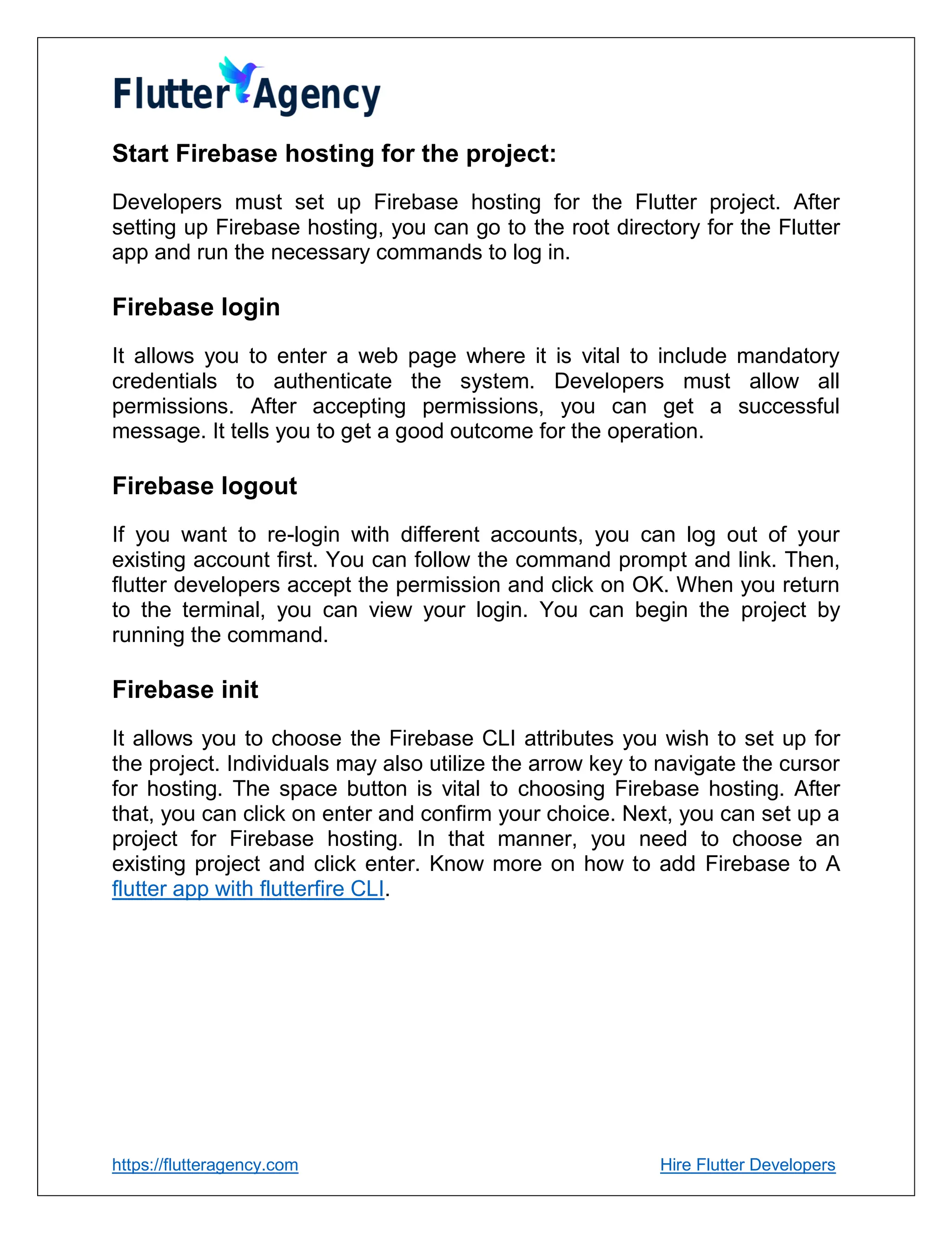 Use Firebase to Host Your Flutter App on the Web | PDF