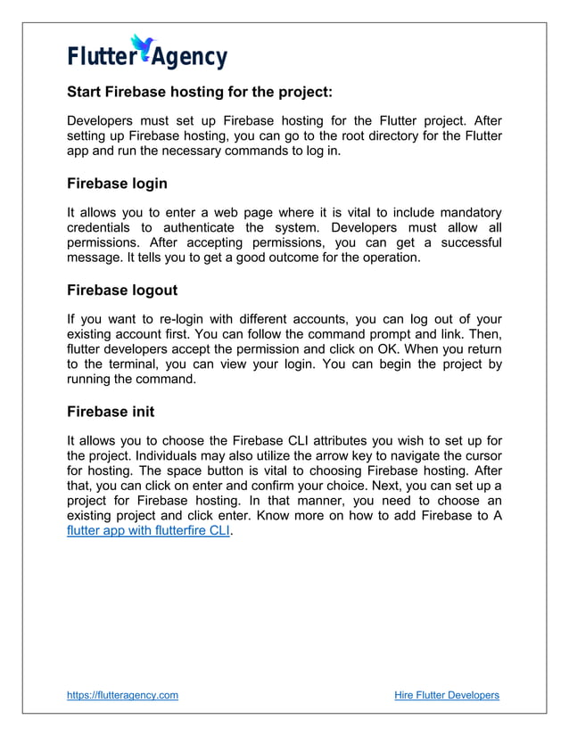Use Firebase To Host Your Flutter App On The Web Pdf 8439