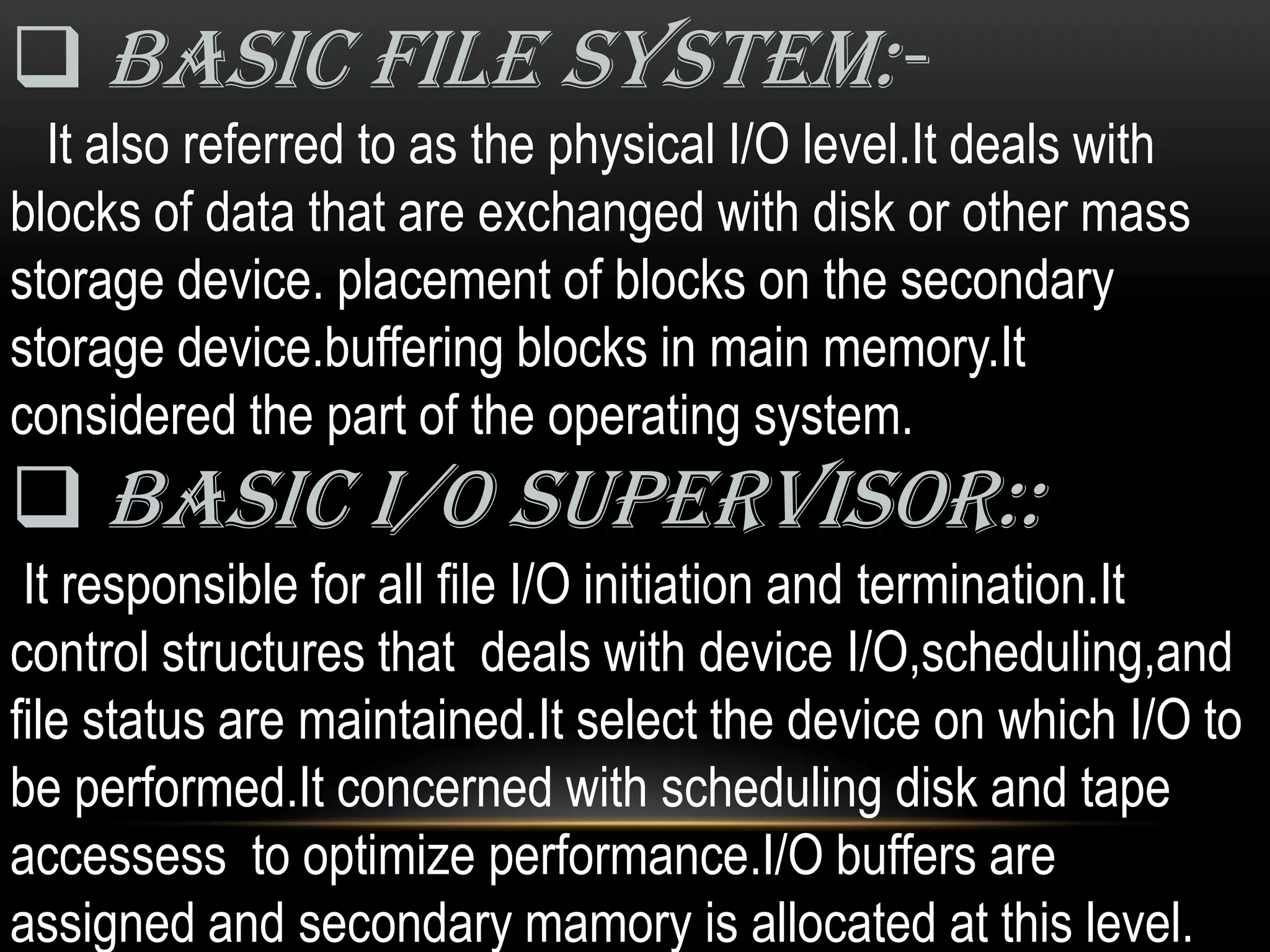 file system in operating system | PPTX