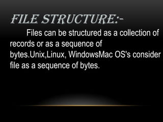 file system in operating system | PPTX
