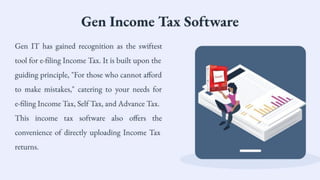 Types of 6 Useful Modules of Genius Tax Software | PPT