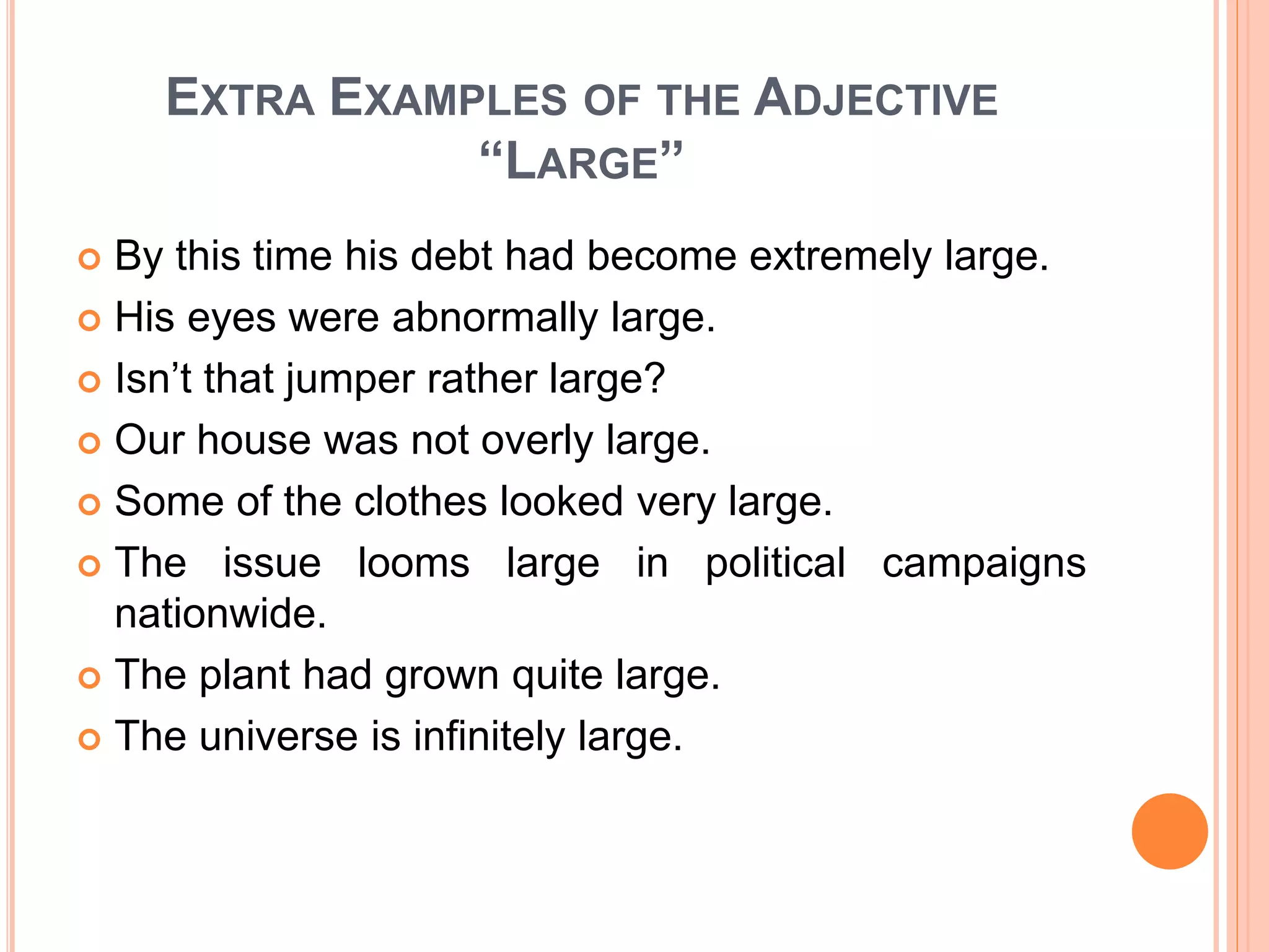 Useful adjectives big, large, great | PPTX