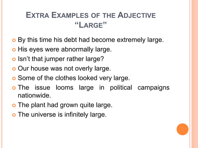 Useful adjectives big, large, great | PPT