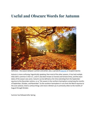 Useful and Obscure Words for Autu mn.pdf