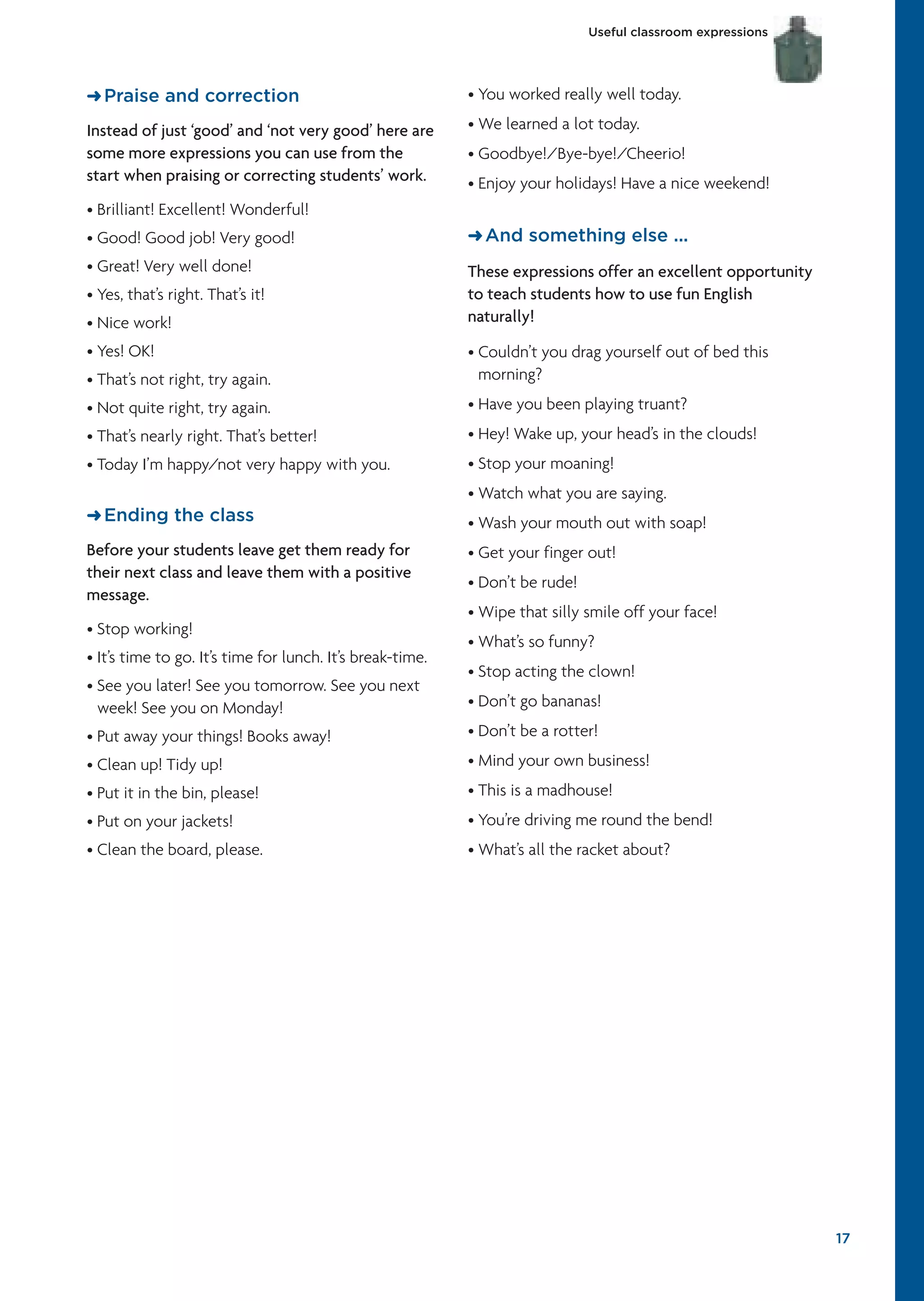 Useful Classroom Expressions 5 Minute English : http://5minuteenglish ...