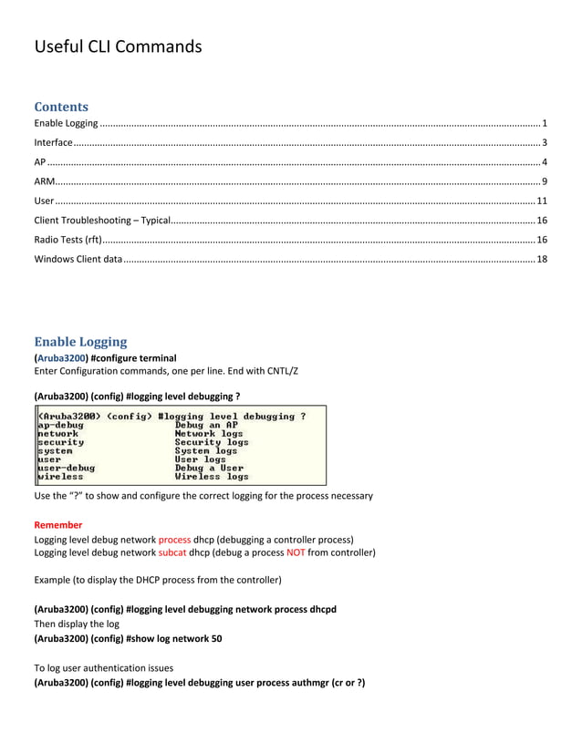 Useful cli commands v1 | PDF | Computer Networking | Computing