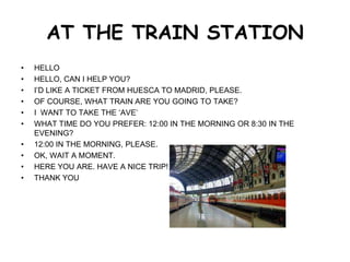 Useful dialogues for travellers | PPT