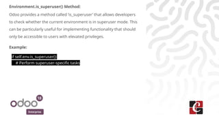 Useful environment methods in Odoo 18 - Odoo Slides | PPT
