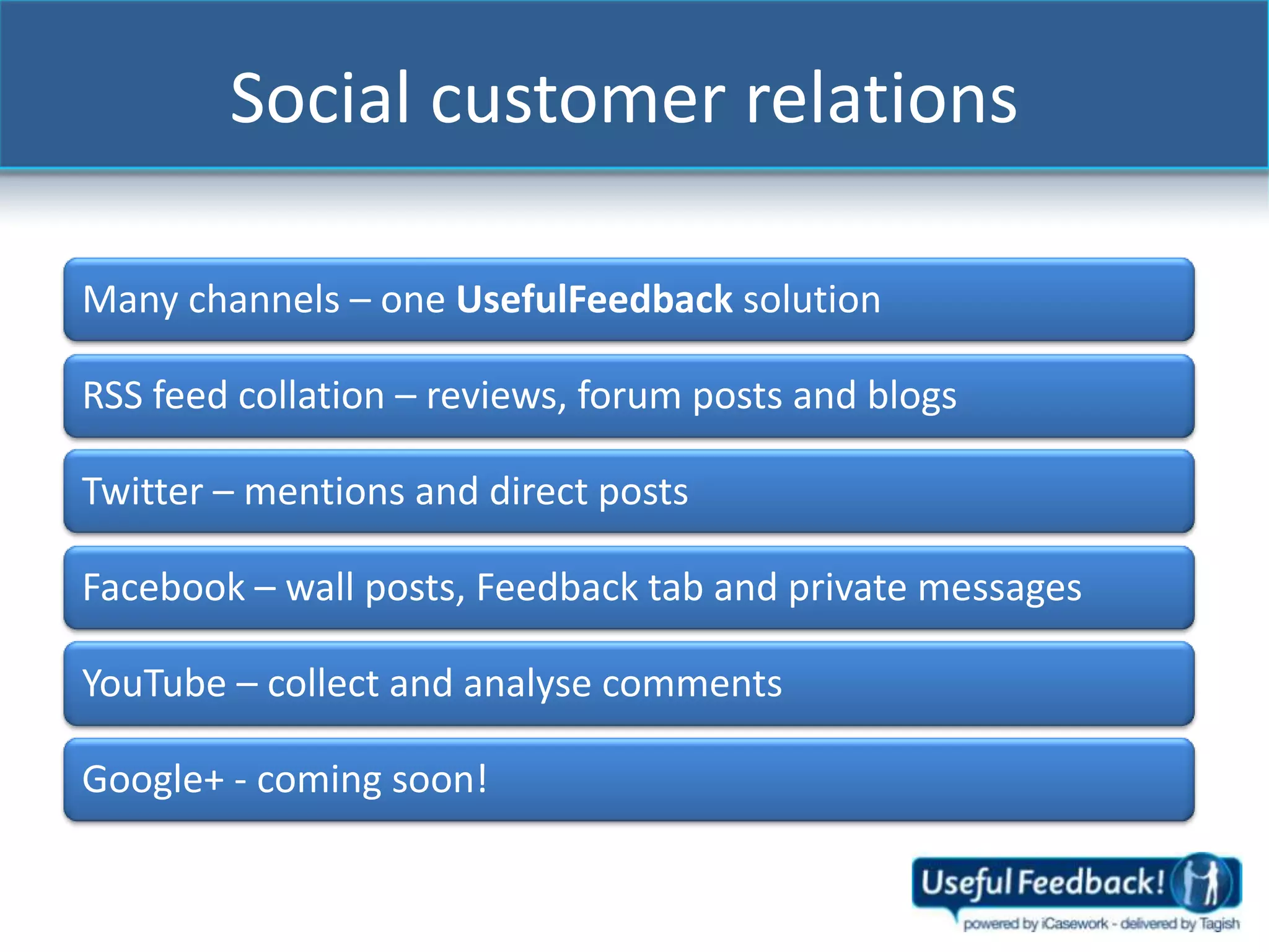 Useful feedback! multi-channel case management | PPTX