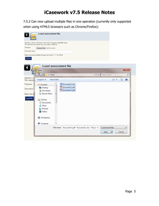 Useful feedback v7.5 release notes | PDF