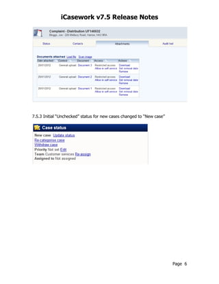 Useful feedback v7.5 release notes | PDF