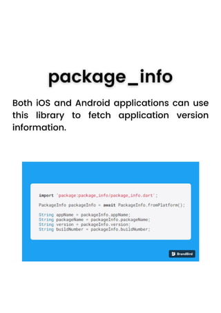 Top 6 Useful flutter libraries. | PDF