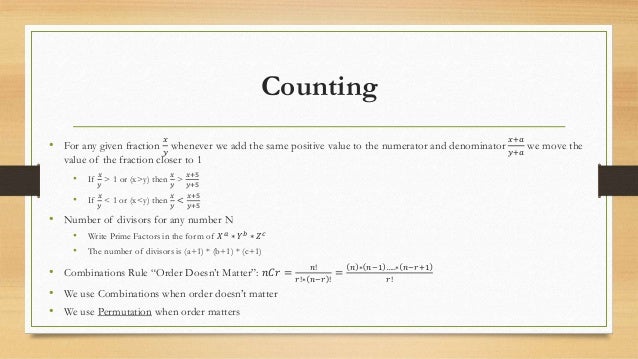 Useful GMAT Quantitative Formulas