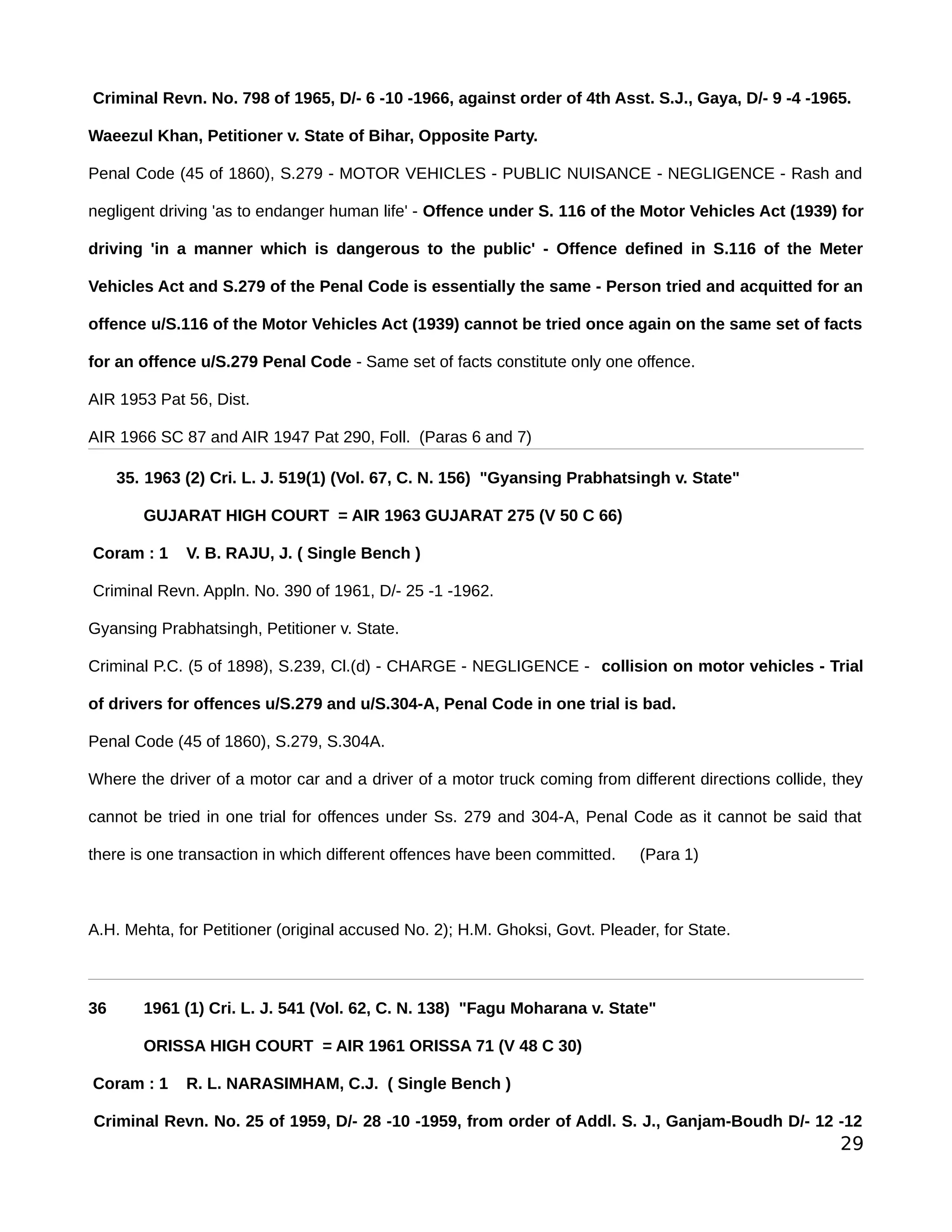 Useful judgment on ipc 279,337, 338, 304 a short notes | PDF