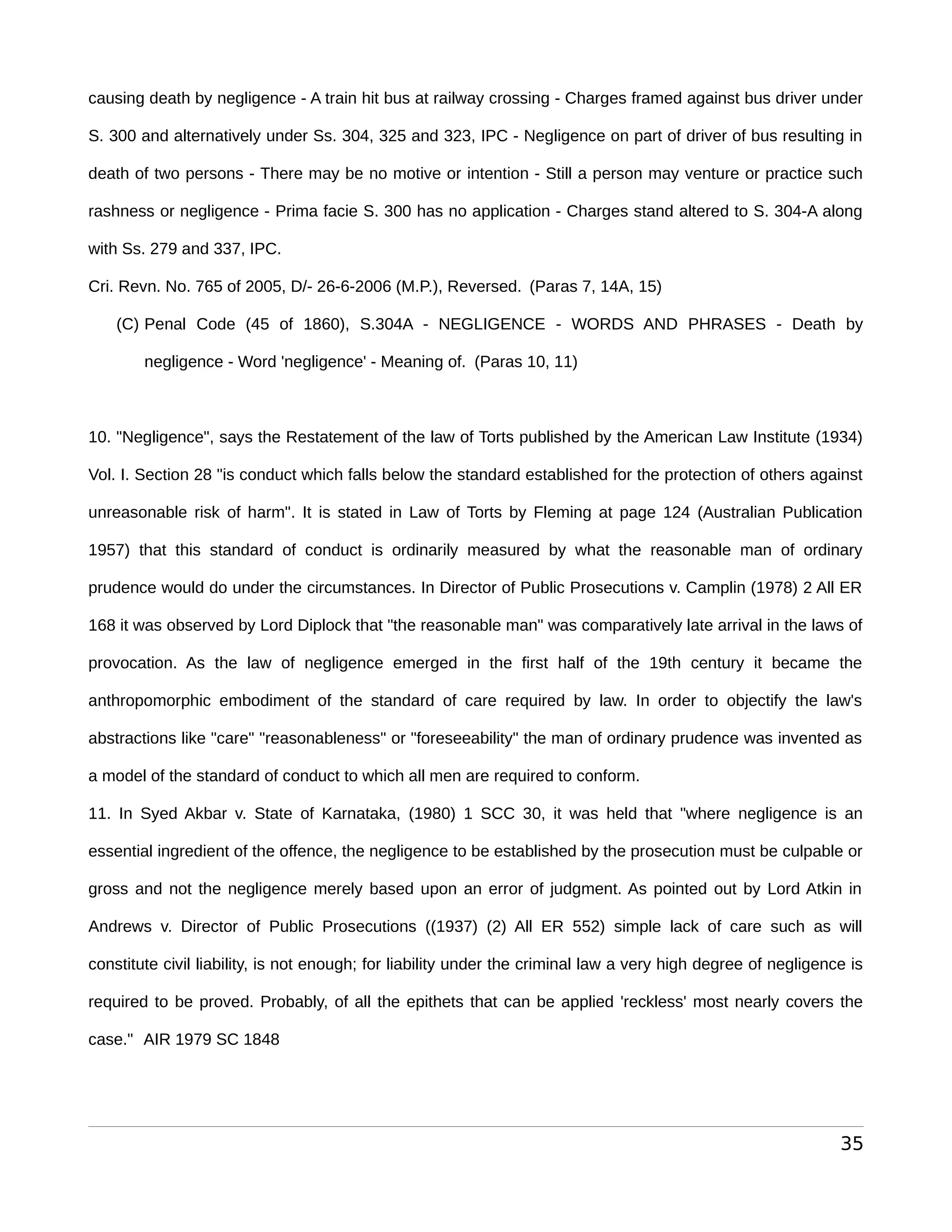 Useful judgment on ipc 279,337, 338, 304 a short notes | PDF