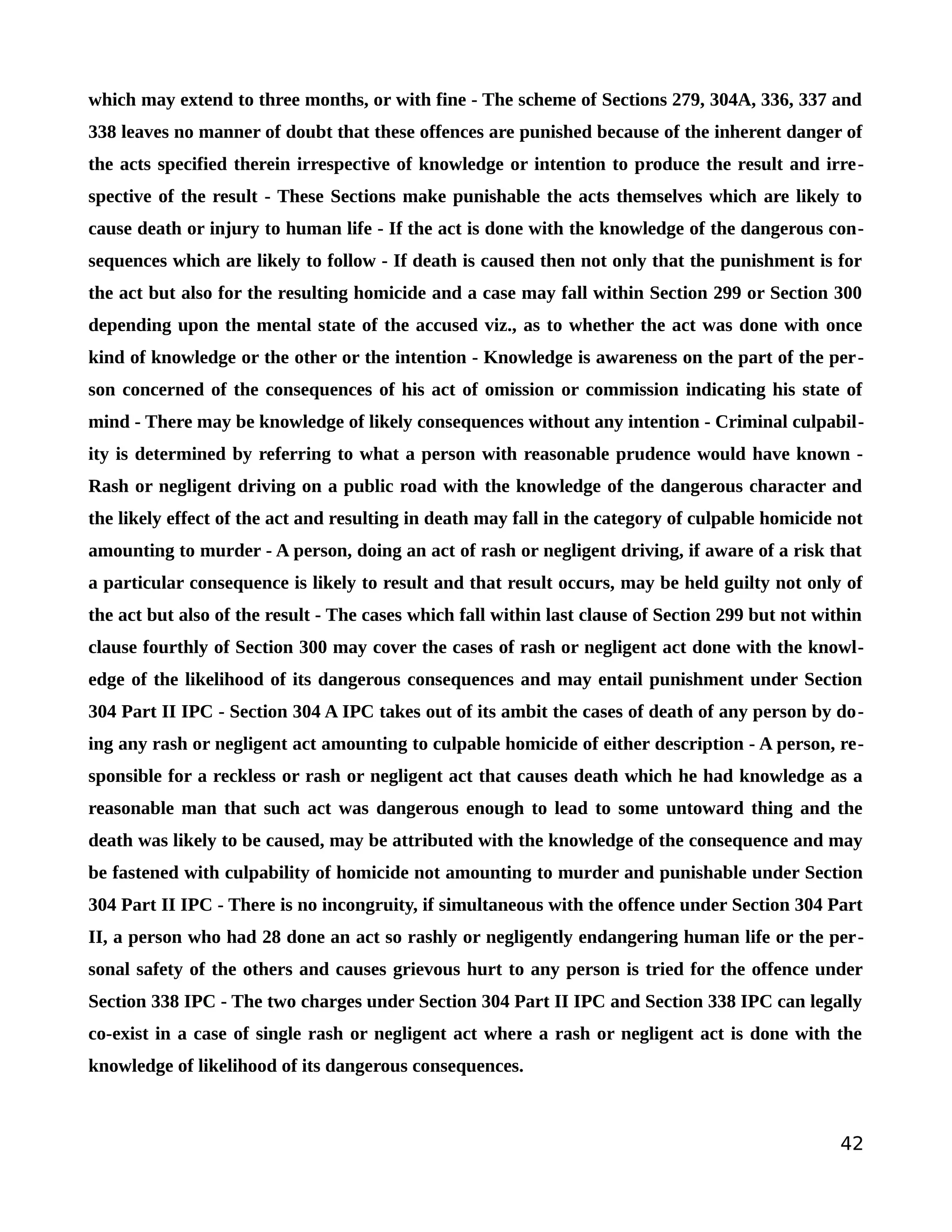 Useful judgment on ipc 279,337, 338, 304 a short notes | PDF