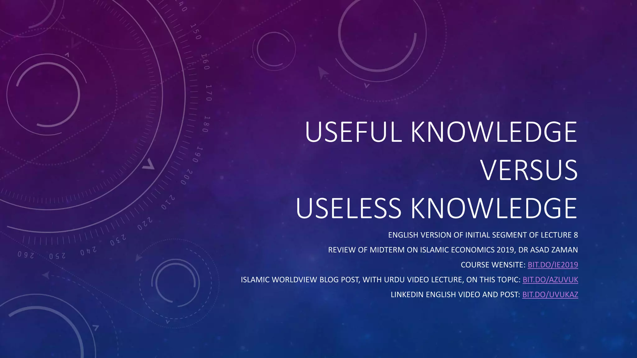 Useful knowledge Versus Useless Knowledge | PPT