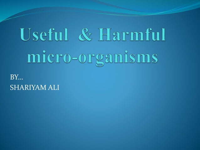 Useful micro organisms ||8. Useful and Harmful Microbes | PPTX