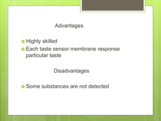 Usefulness and limitations of taste sensors in the | PPT