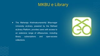 Online platforms & MKBU e-library ..... | PPT