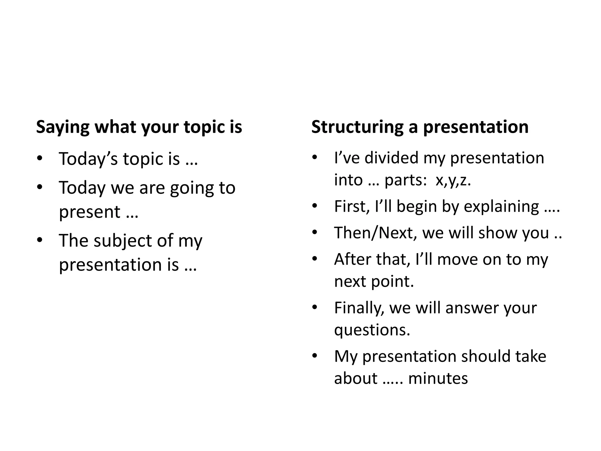 Useful phrase for presentation | PPTX