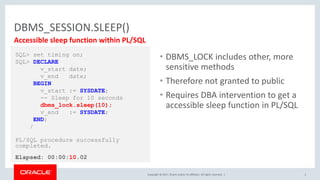 Useful PL/SQL Supplied Packages | PPTX | Databases | Computer Software and Applications